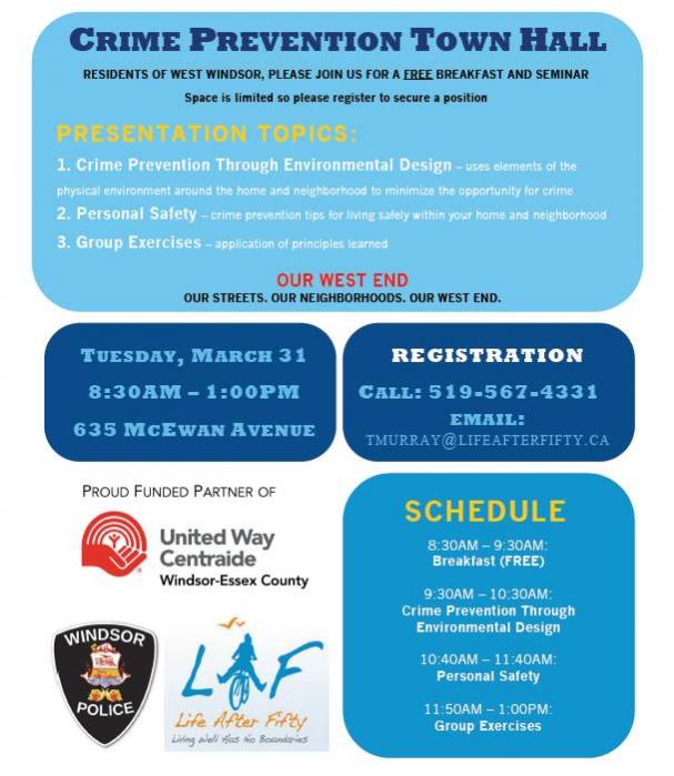 Life After Fifty - Events - Our West End presents - Crime Prevention