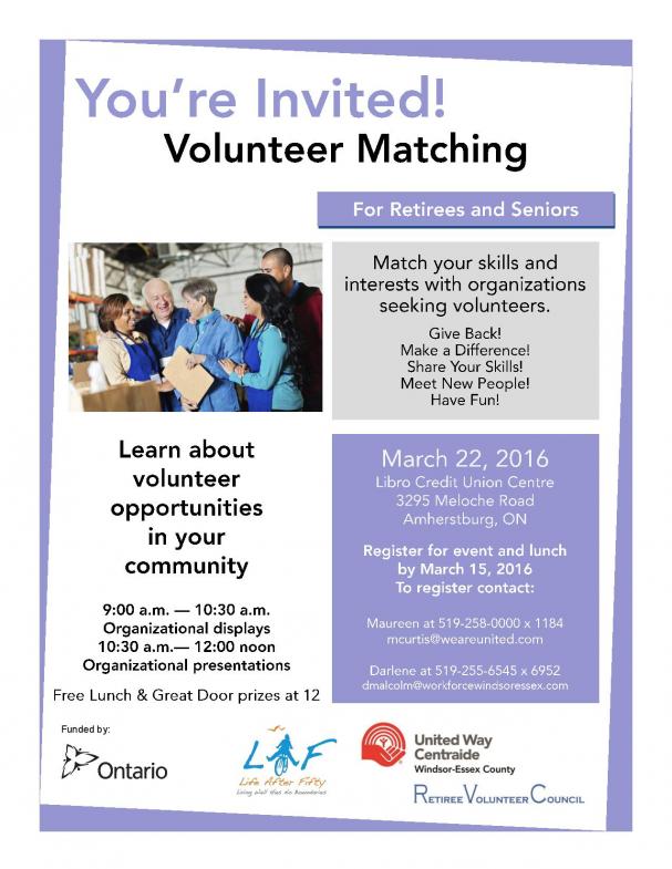 Life After Fifty - Events - Amherstburg Volunteer Matching