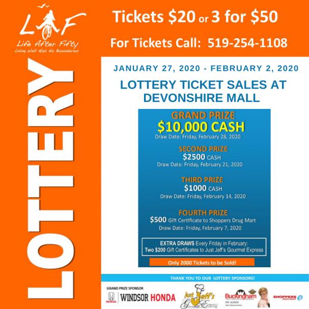 Life After Fifty - Events - Lottery Sales at Devonshire Mall