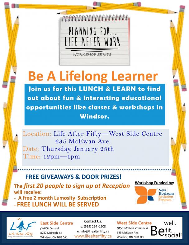 Life After Fifty - Events - Be A Lifelong Learner