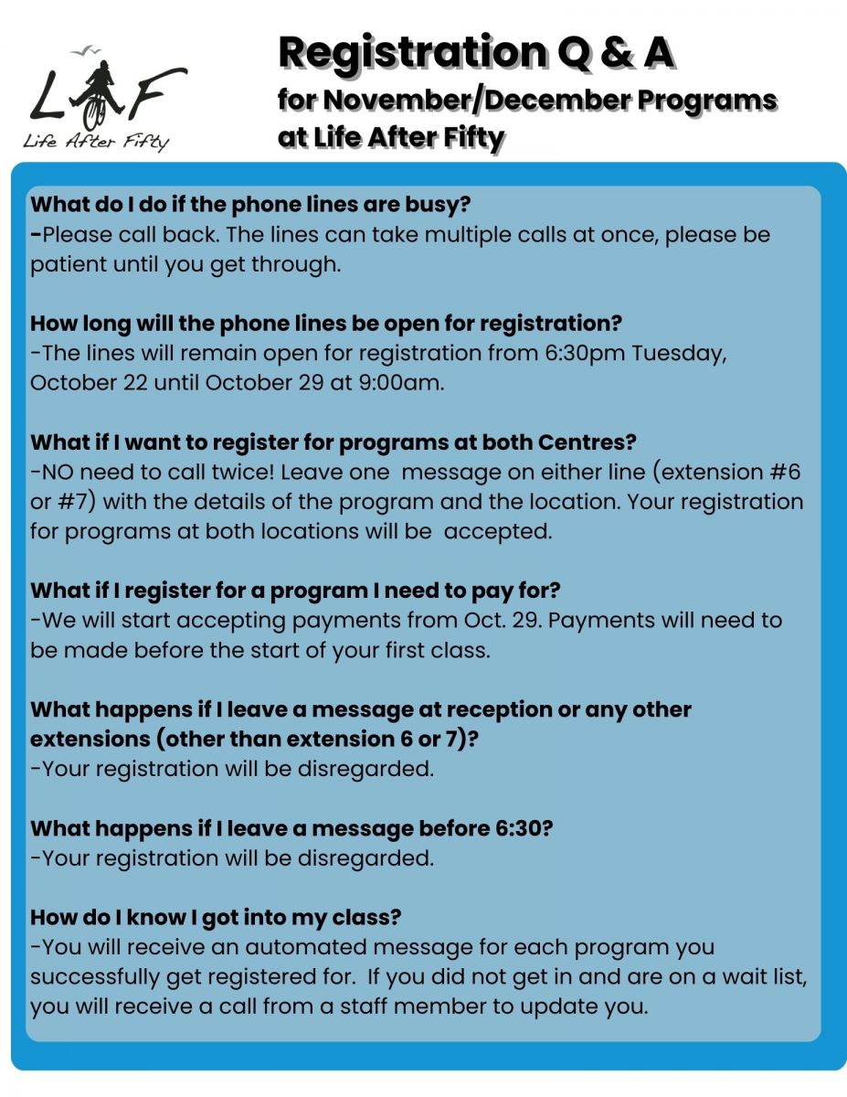 Life After Fifty - Programs